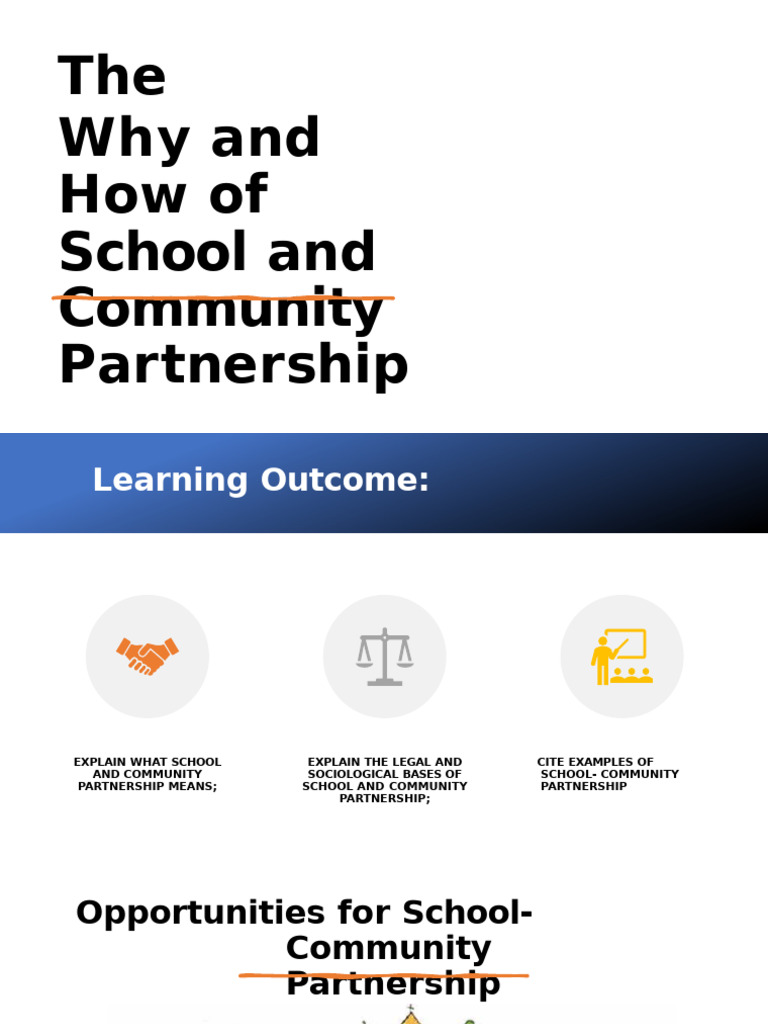 Lesson 8 The Why and How of School and Community Partnership | PDF ...