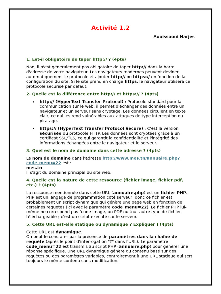 Différences entre HTTP et HTTPS expliquées | PDF