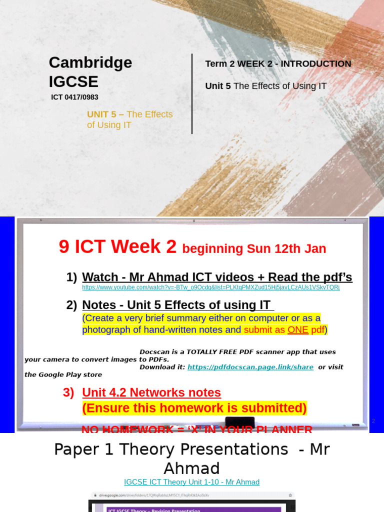 Term 2 Week 2 - 9 ICT - Unit 5 Effects of Using IT | PDF | Computer Network | Internet Of Things