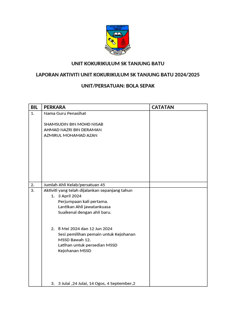 Laporan Unuit Koko 2024 | PDF