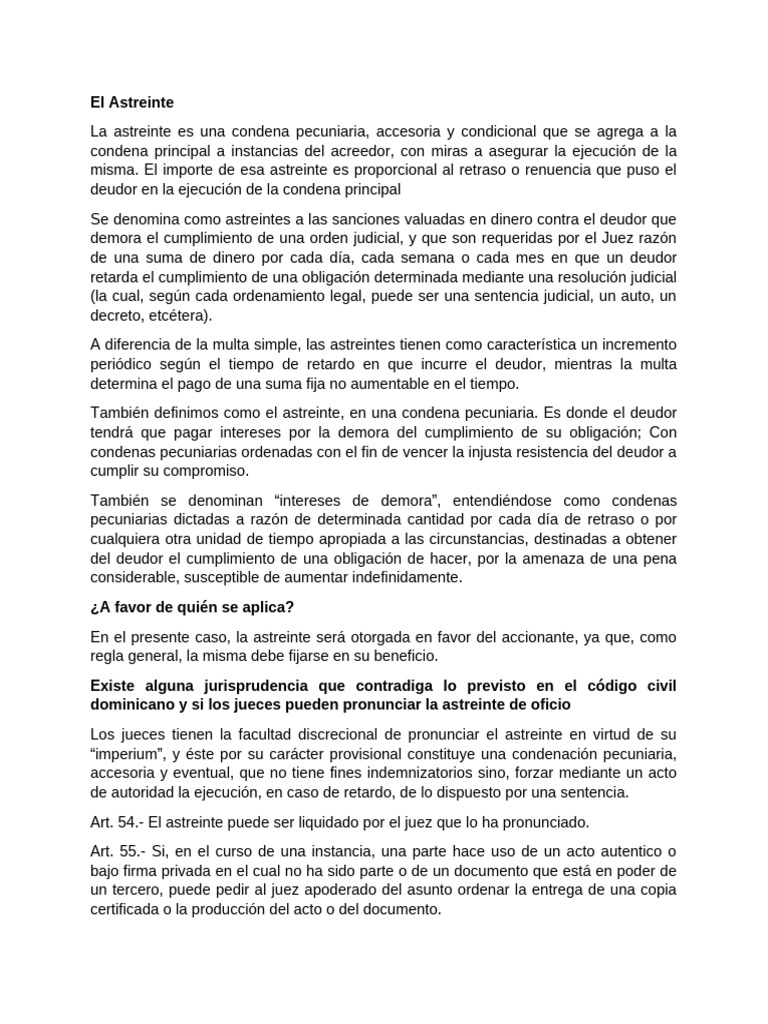El Astreinte | PDF | Pagos | Ley Pública