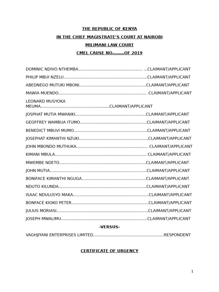 CERTIFICATE OF URGENCY | PDF | Justice | Crime & Violence