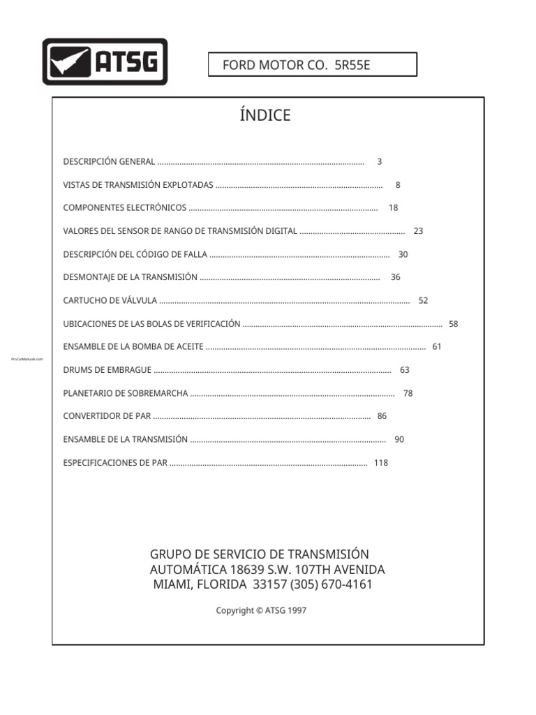 Ford 5R55E ATSG Automatic Transmission Service Group | PDF | Transmisión automática | Bienes ...
