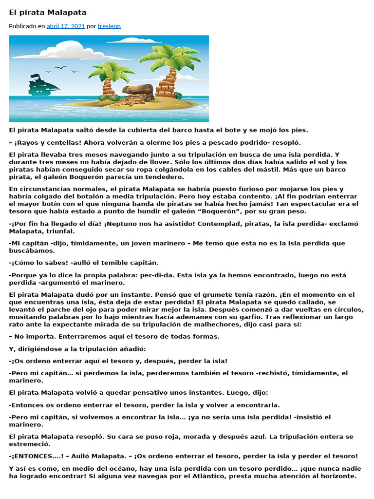 El Pirata Malapata | PDF | Piratería | Transporte de agua