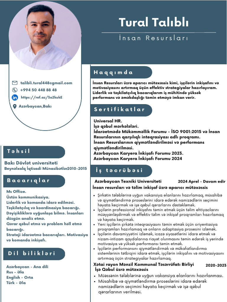 Tural Talıblı CV | PDF