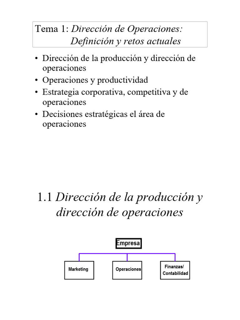 Tema 1 - DEFINICIÓN Y RETOS ACTUALES | PDF | Gestión estratégica ...