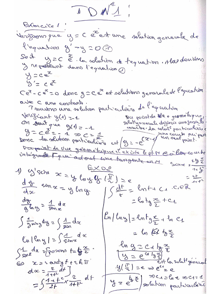 TD Corrigé EDO | PDF