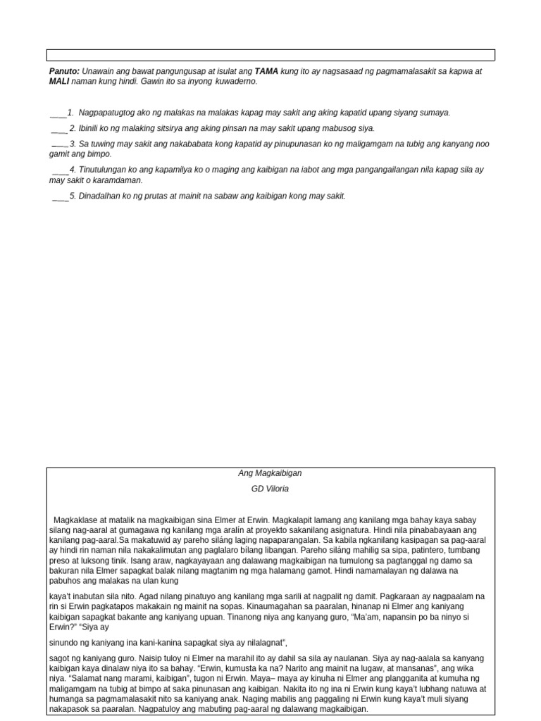 Ang Magkaibigan | PDF
