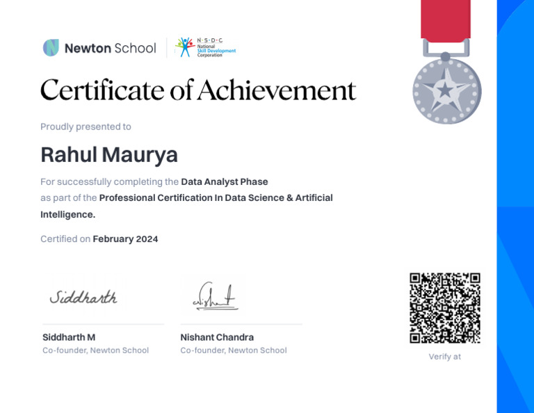 Newton Certificate | PDF
