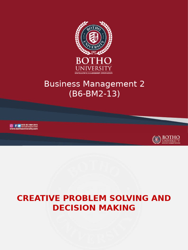 Week 4 Problem Solving & Decision Making | PDF | Decision Making | Cognition