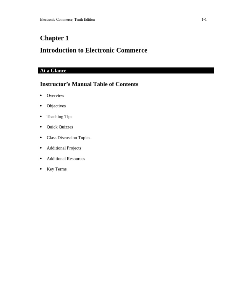 IM ch01 | PDF | E Commerce | Commerce
