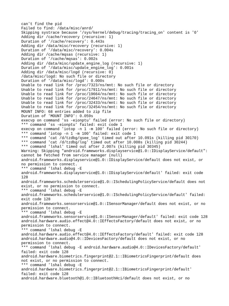 Bugreport Tulip PKQ1.180904.001 2022 11 09 21 57 40 Dumpstate - Log 29869 | PDF | Operating ...