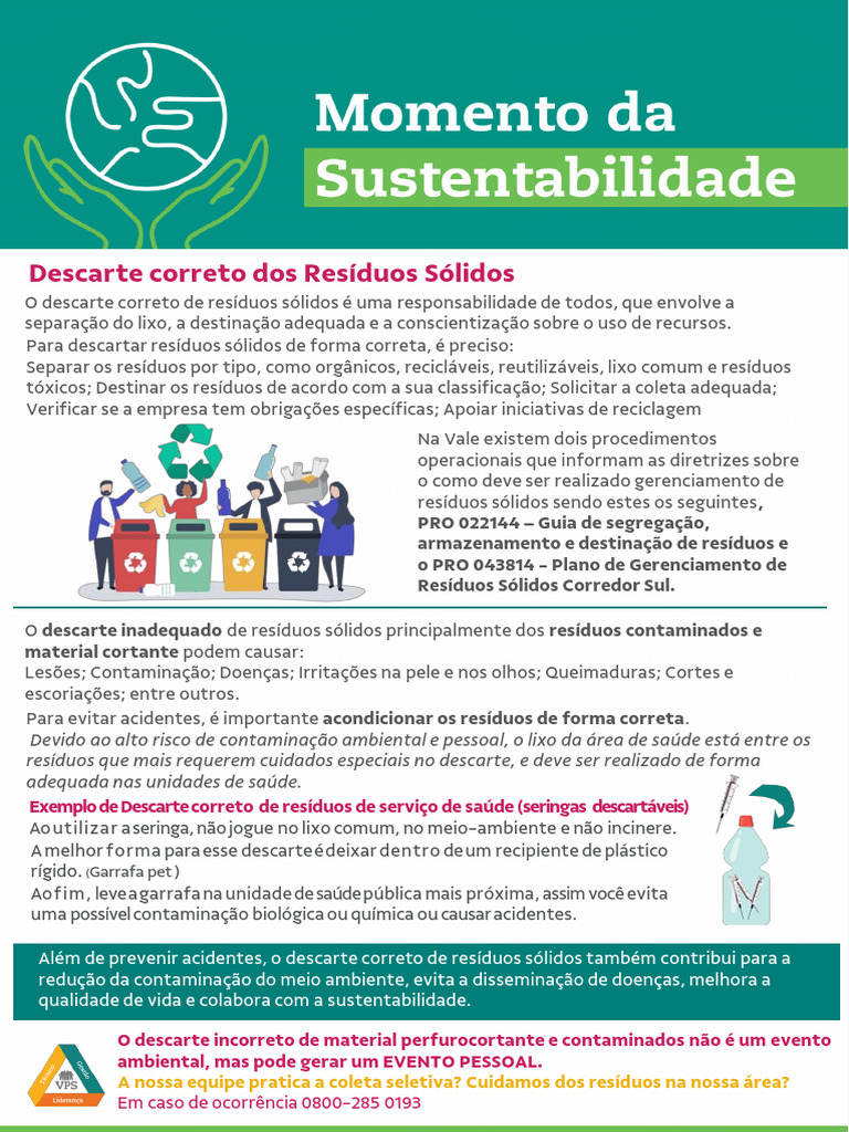 Descarte Seguro de Resíduos Sólidos | PDF | Desperdício | Reciclagem