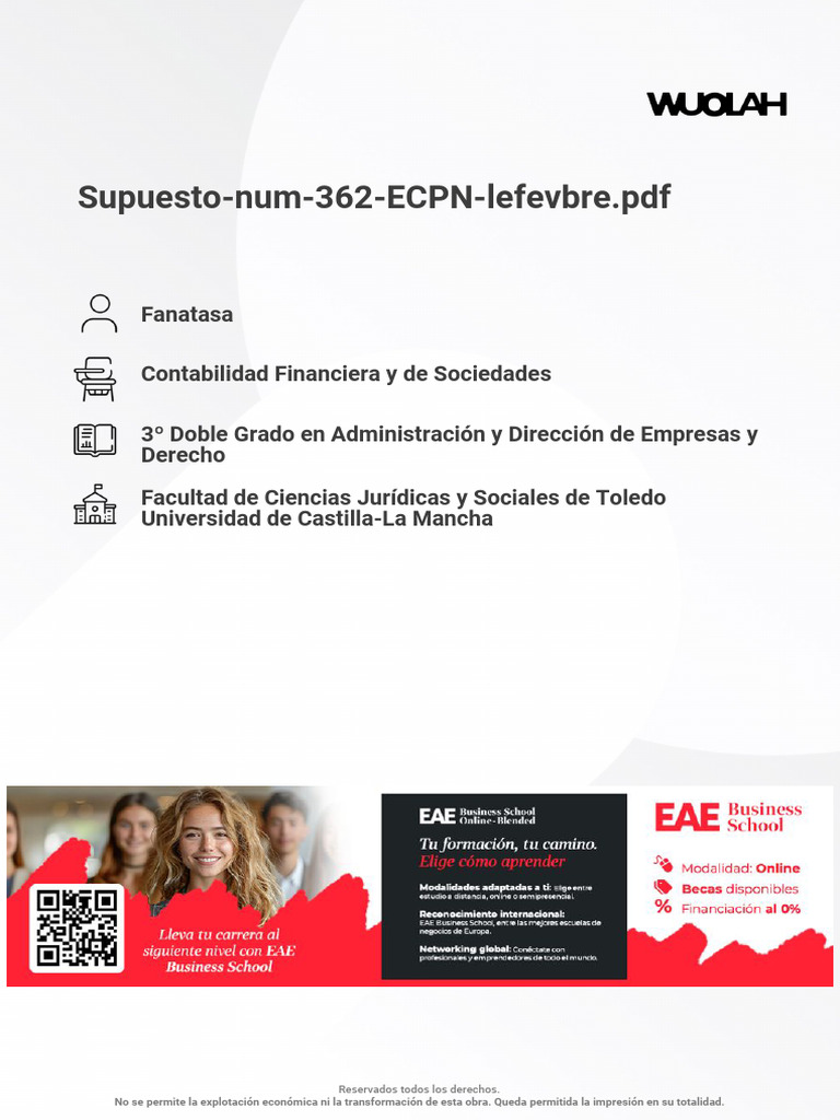 wuolah-free-Supuesto-num-362-ECPN-lefevbre | PDF | Dividendo | Compartir (Finanzas)