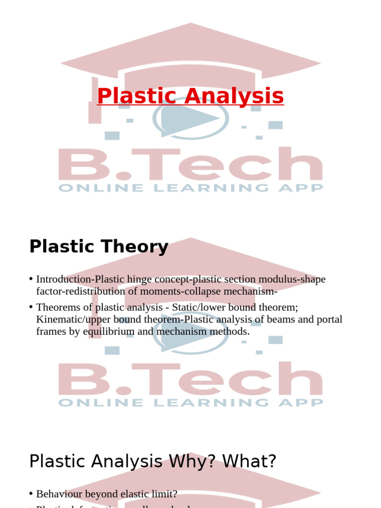 Plastic Analysis for Engineers | PDF | Elasticity (Physics ...