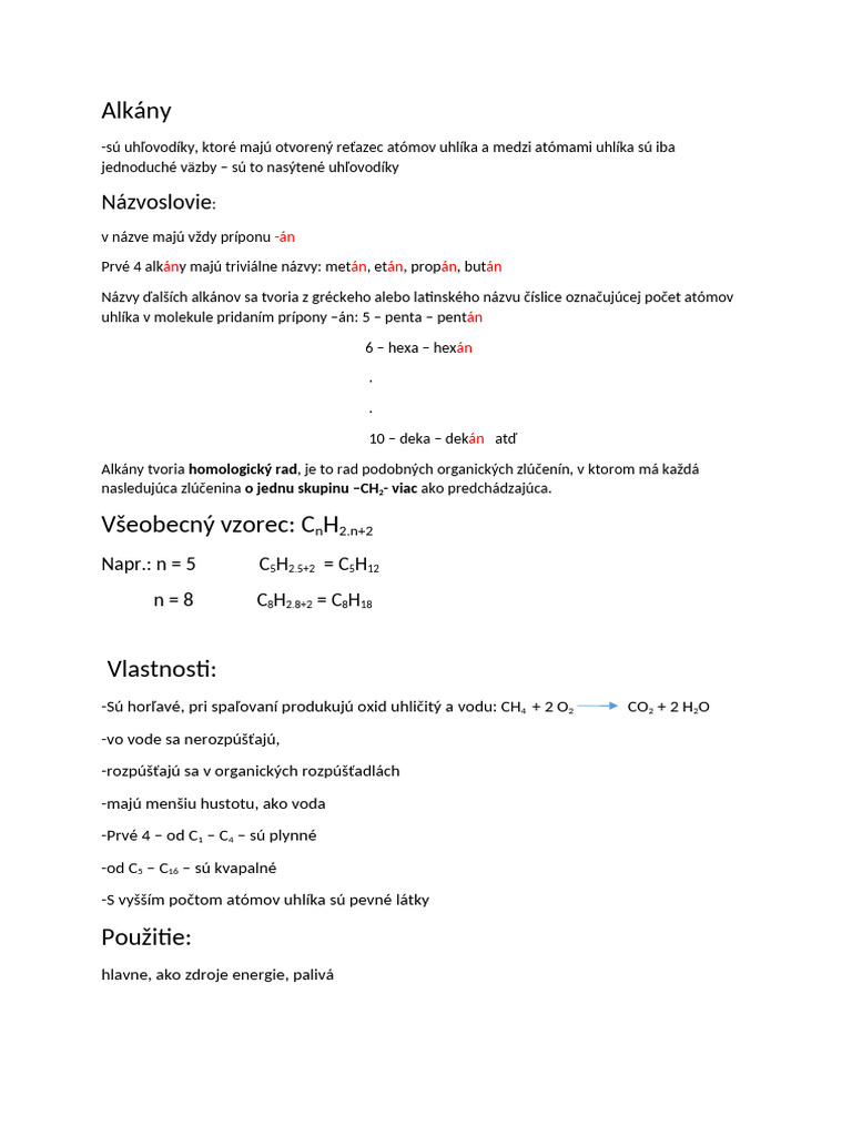 Alkány | PDF