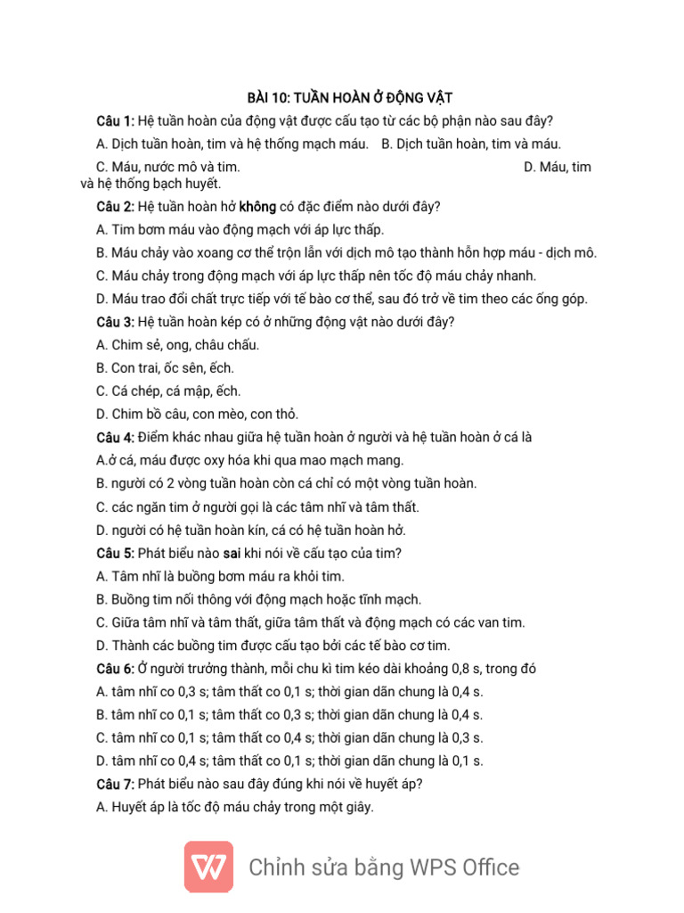 BÀI 10.sinh11 ck1 | PDF