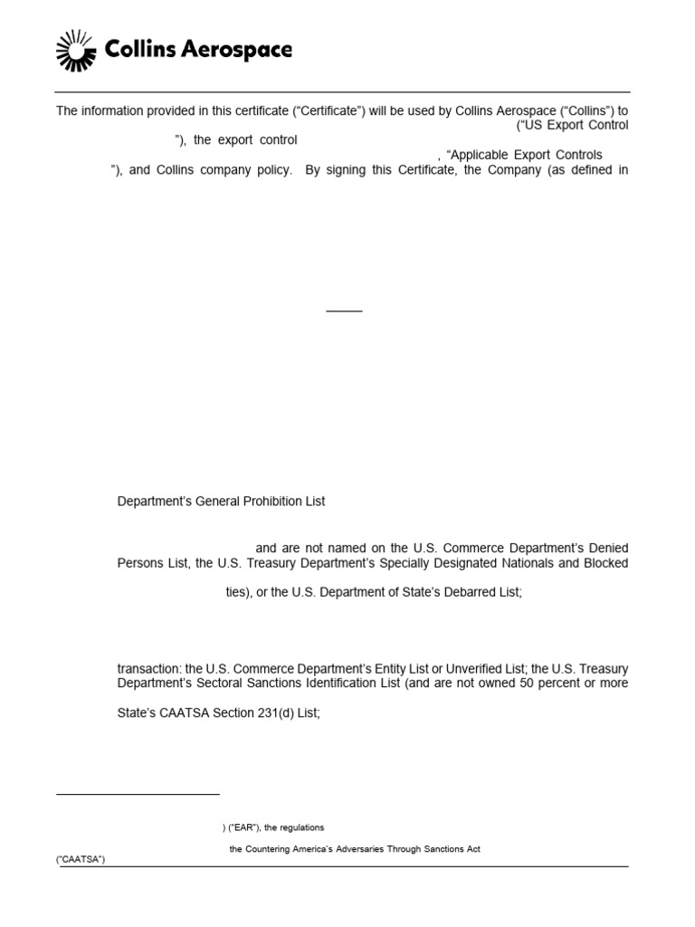 TCAS | PDF | Office Of Foreign Assets Control | Semiconductor Device Fabrication