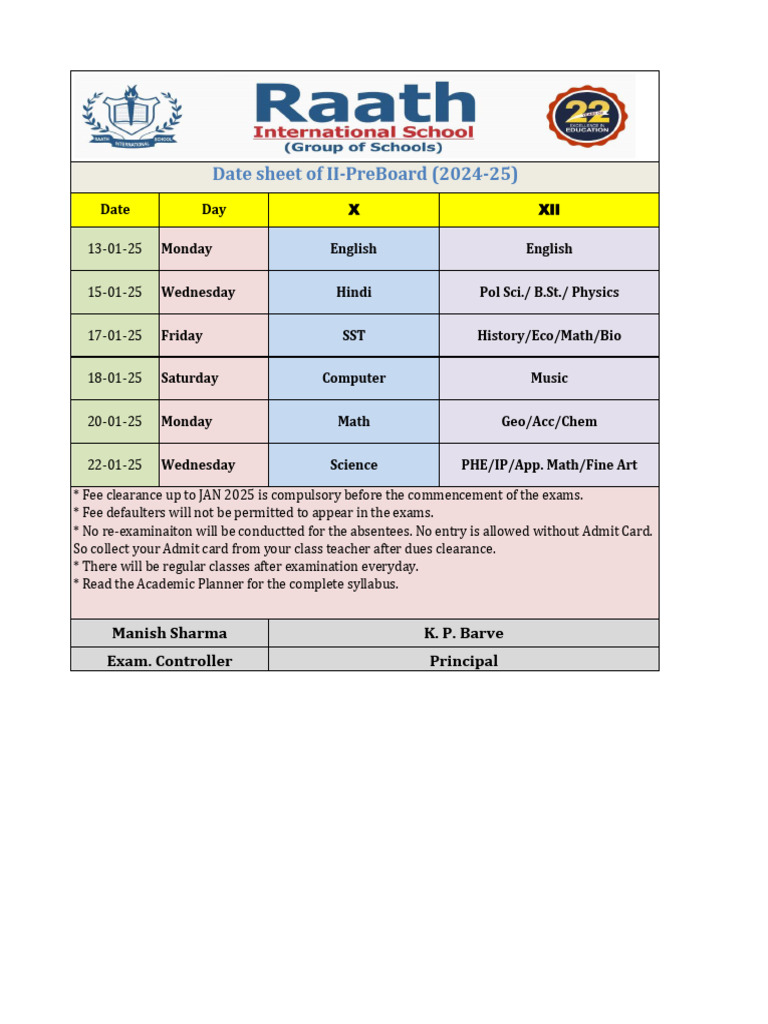 Ris Preboard-2 2024-25 | PDF