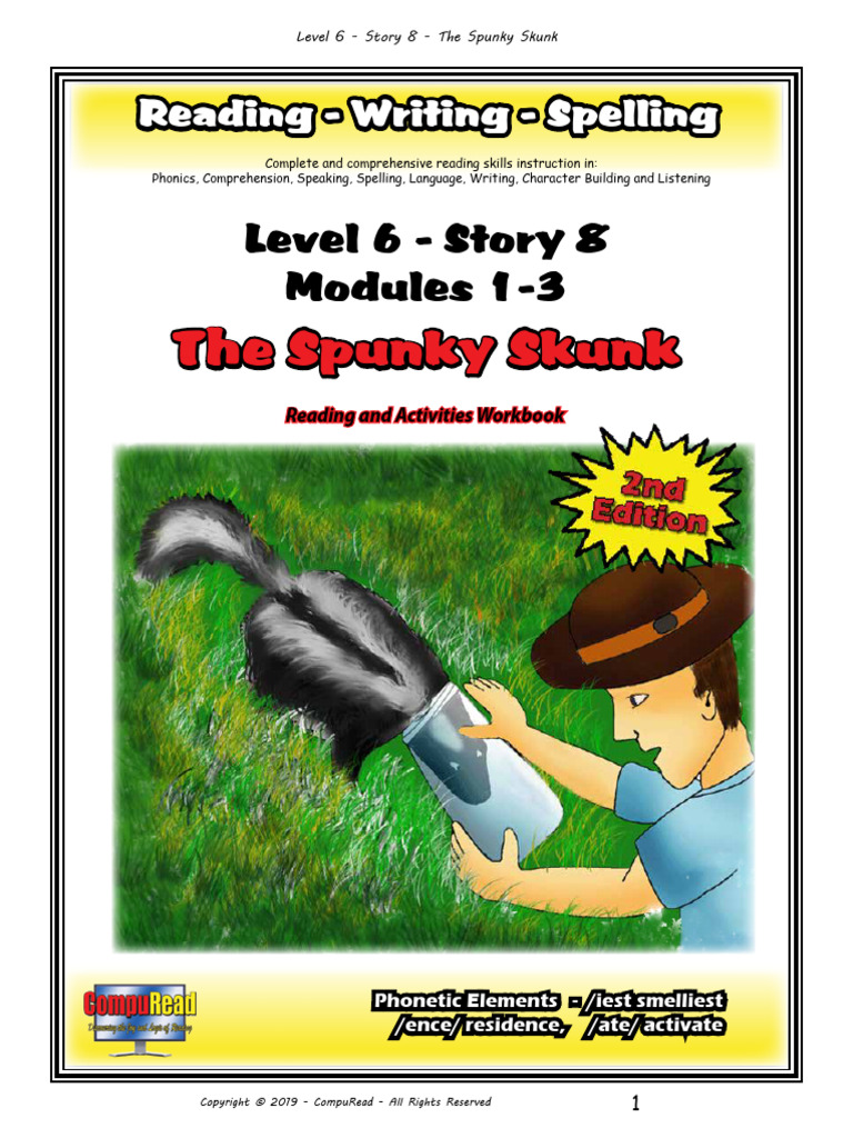 001 L6S8 The Spunky Skunk Activity Workbook | PDF