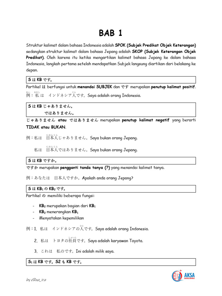 Minna 1 Bab 1-25 | PDF