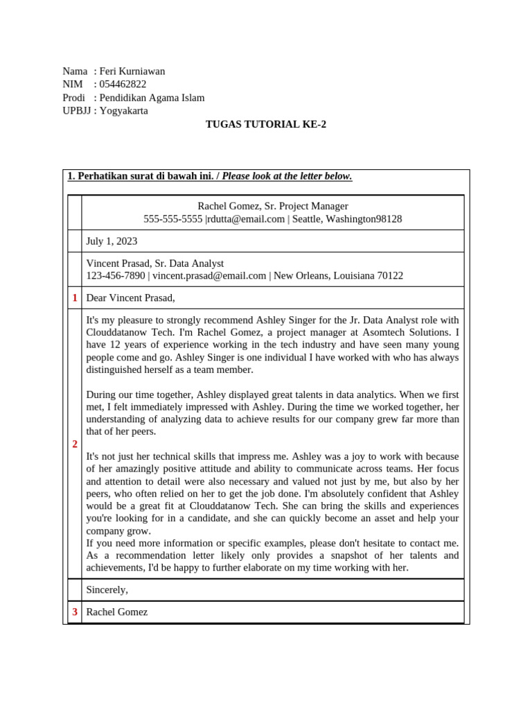 Feri Kurniawan PAI 054462822 Tugas 2 Bahasa Inggris | PDF