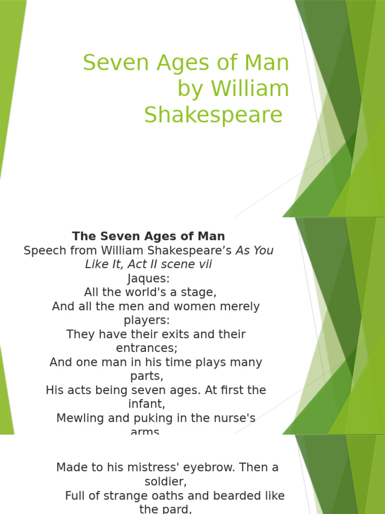 Shakespeare's Seven Ages of Man Explained | PDF | William Shakespeare