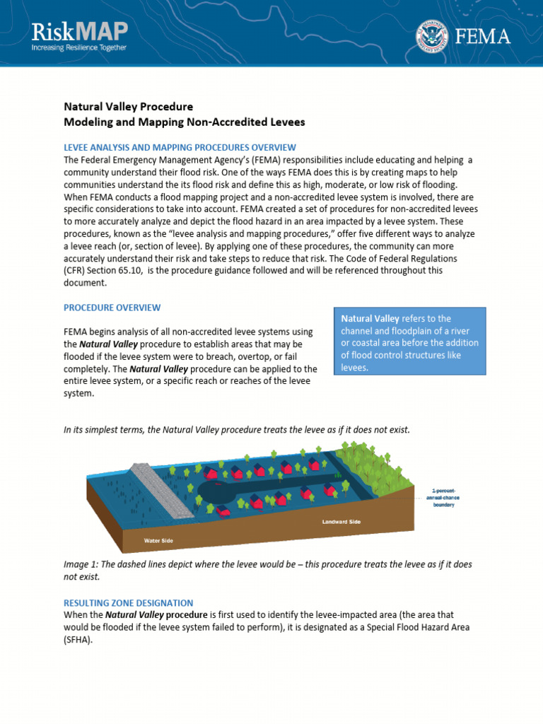 Fema - Natural Valley Procedure | PDF | Flood | Levee