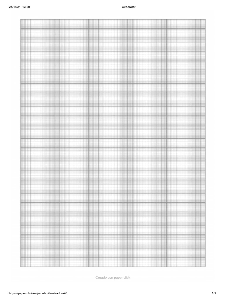 Papel Milimetrado A4 para Imprimir | PDF
