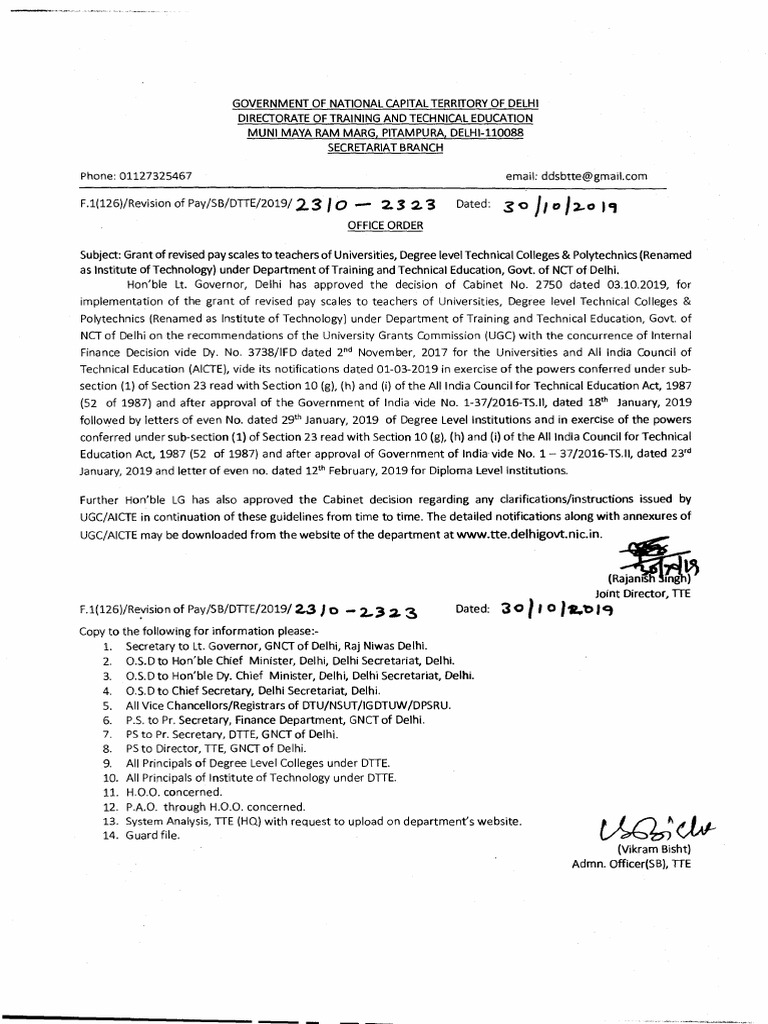 AICTE 7th Pay report | PDF | Domestic Policy | Delhi