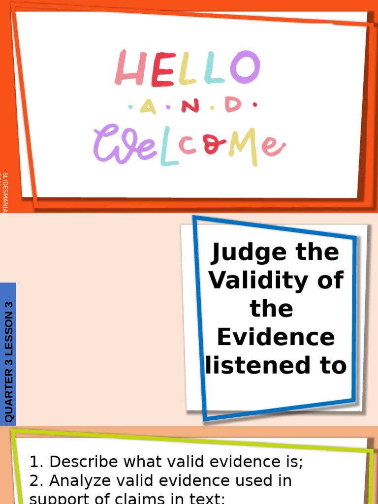 Judge The Validity of The Evidence Listened To | PDF | Evidence ...