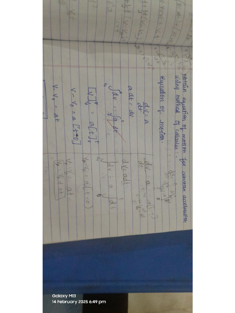 equation of motion by calculus | PDF