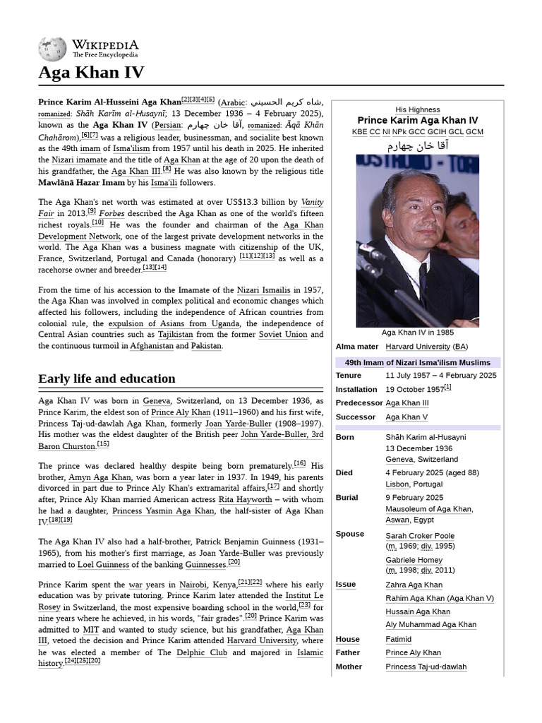 Aga_Khan_IV | PDF