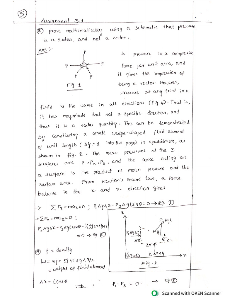 Assignment 3.1&3.2 - Fluid Dynamics For CFD Part 1 | PDF