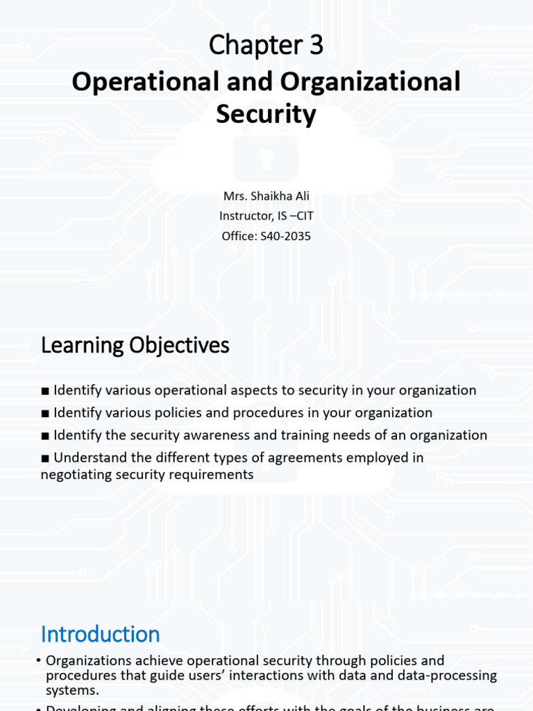 Operational Security Policies Overview | PDF | Computer Security | Security