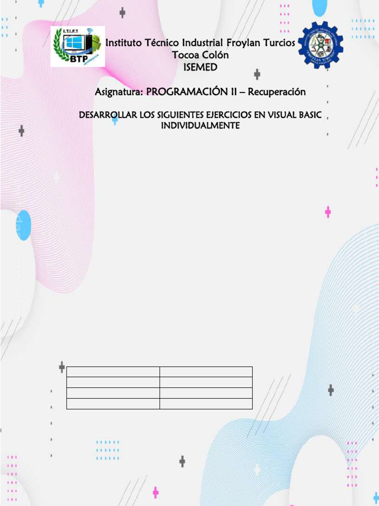 Ejercicios de Programación en Visual Basic | PDF