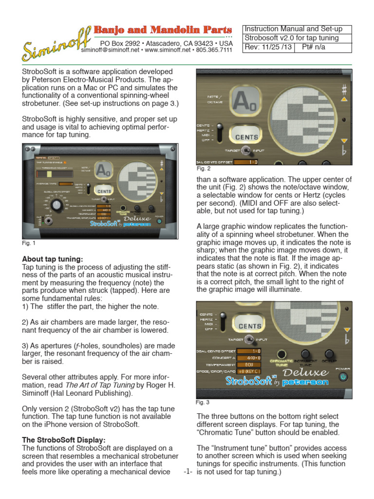 StroboSoft v2 Tap Tuning Guide | PDF | Button (Computing) | Pitch (Music)