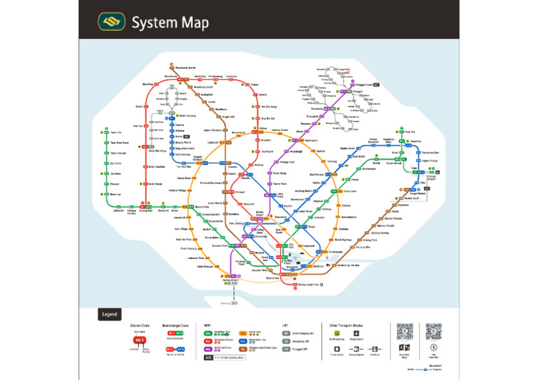 SG MRT Map 2024 | PDF