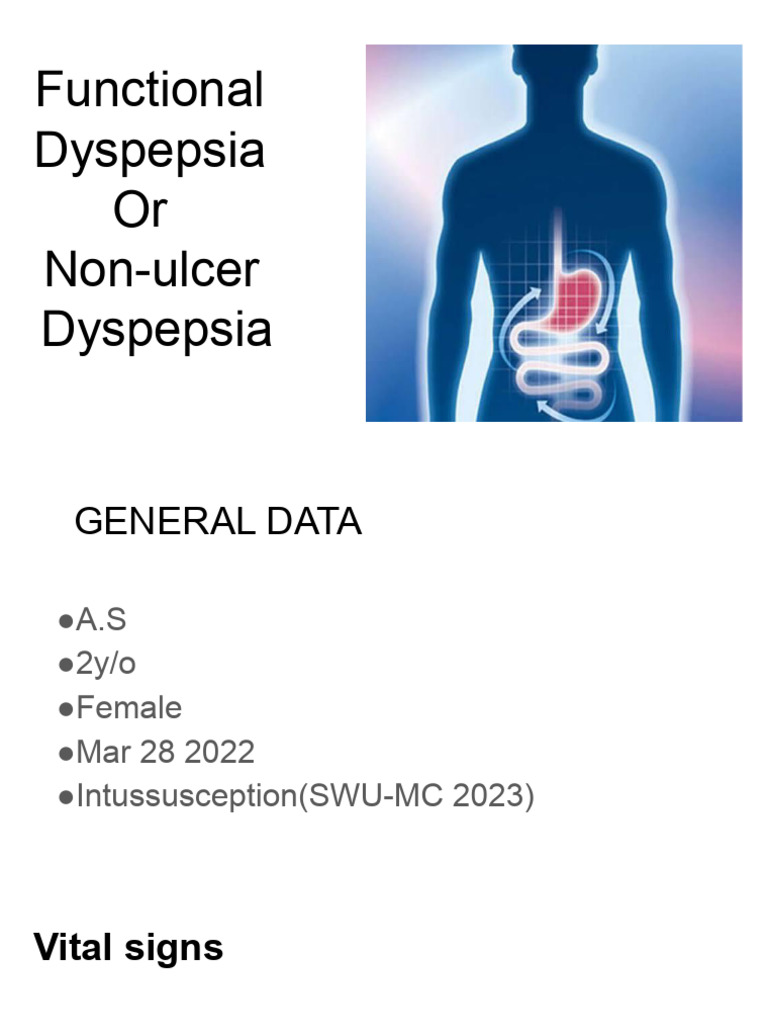 Functional Dyspepsia or Non Ulcer Dyspepsia 1 | PDF