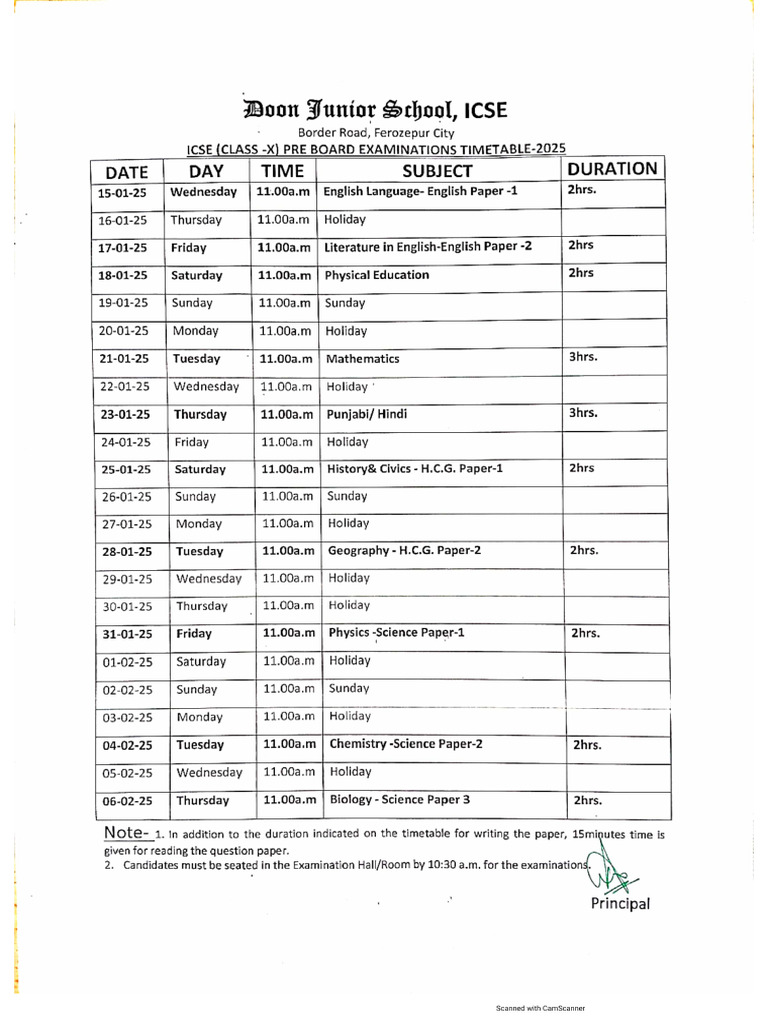 X Pre-Board 2024-25 Schedule | PDF