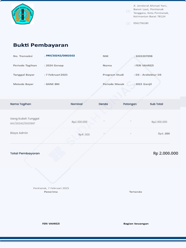 Ukt Bukti Pembay | PDF