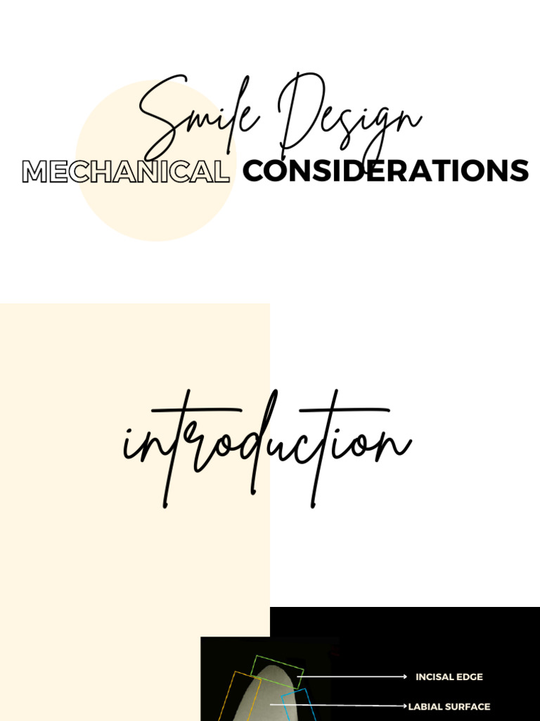 Comprehensive Smile Design Considerations | PDF