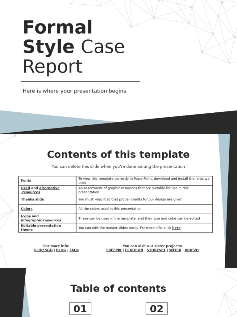 Formal Style Case Report by Slidesgo | PDF | Medical Diagnosis | Medicine