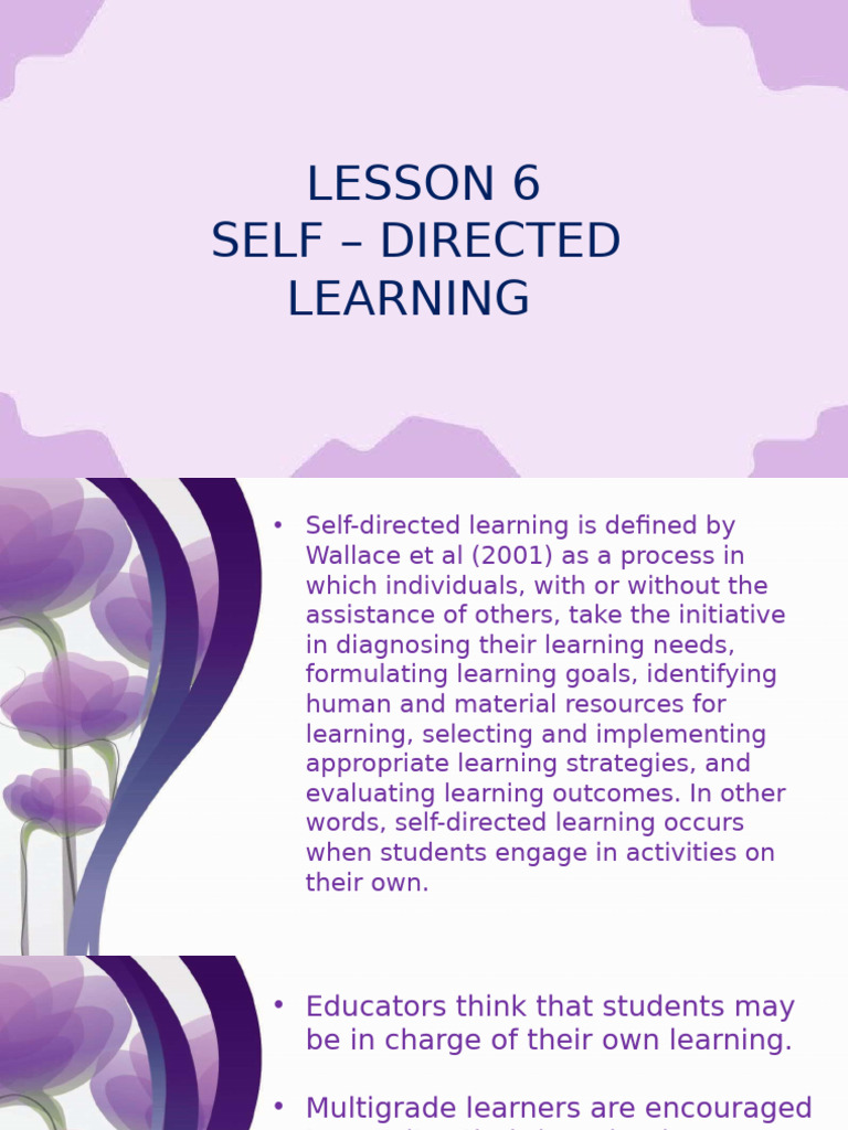 SELF DIRECTED | PDF | Learning | Teachers