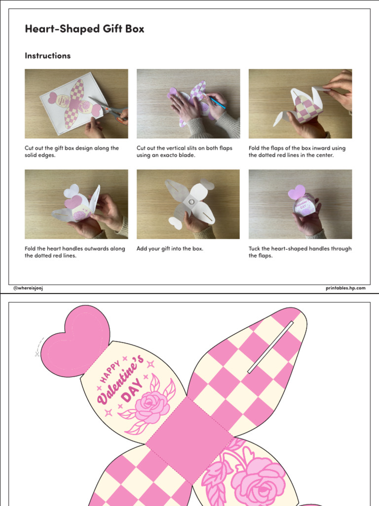 Valentines Craft Heartshaped Box | PDF