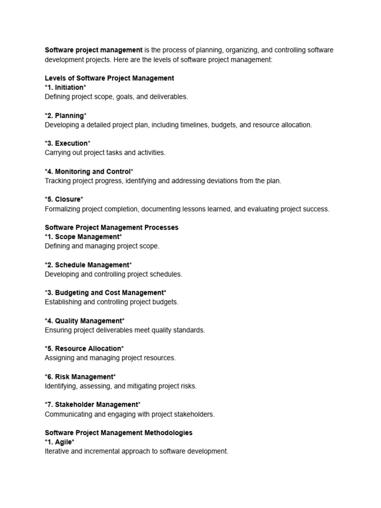 Software Project Management Guide | PDF