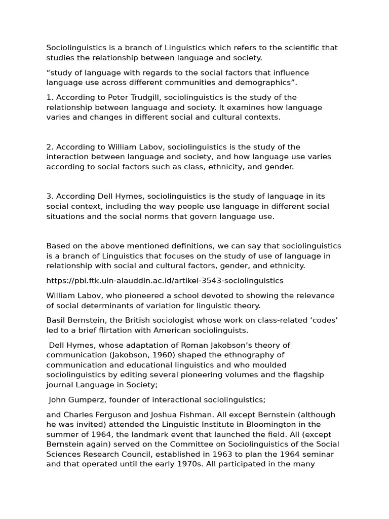 Understanding Sociolinguistics: Language & Society | PDF | Sociolinguistics | Multilingualism