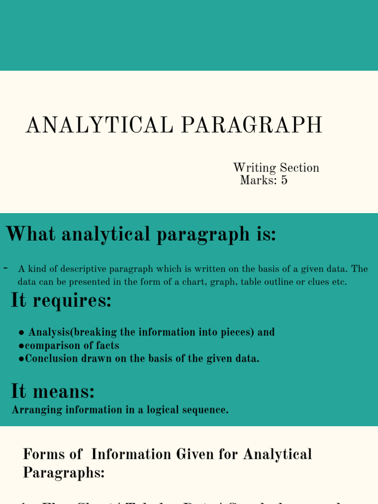 Analytical Paragraph | PDF | English Language | Swot Analysis