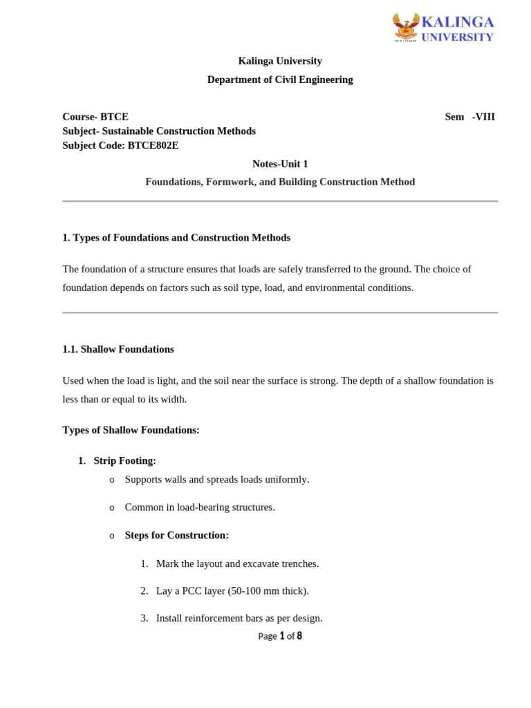 Sustainable Construction Methods Overview | PDF | Deep Foundation ...