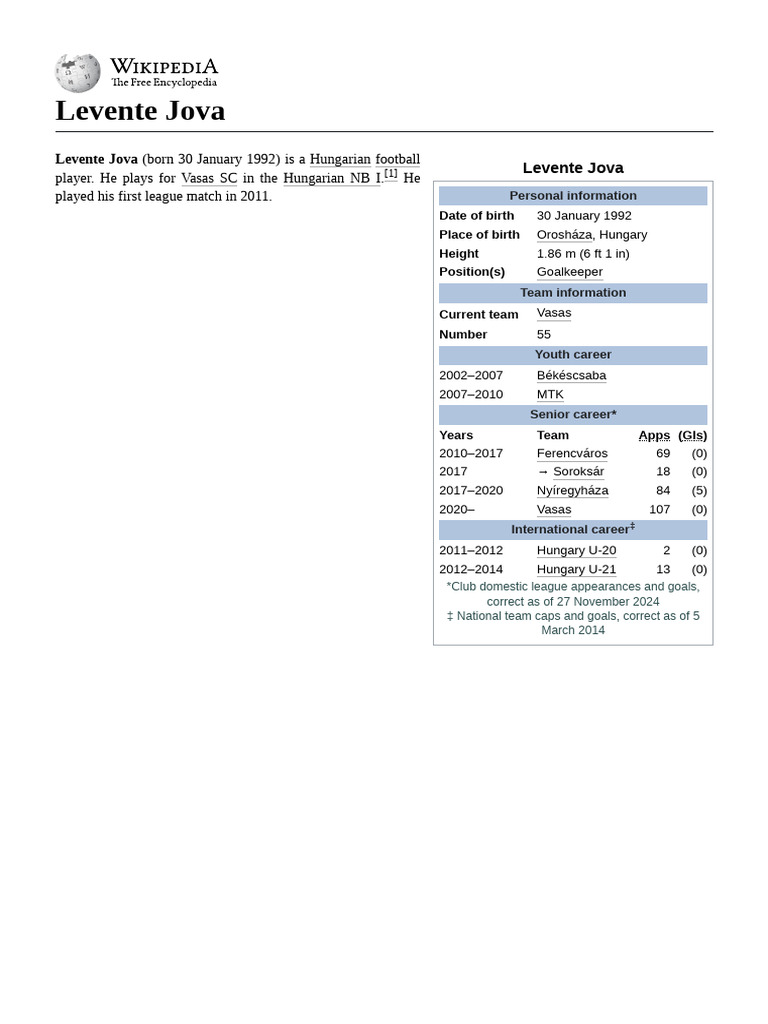 Levente_Jova | PDF | Association Football | Association Football Clubs